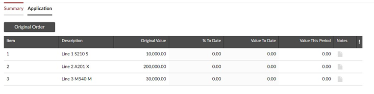 Creating an Application for a Breakdown Order