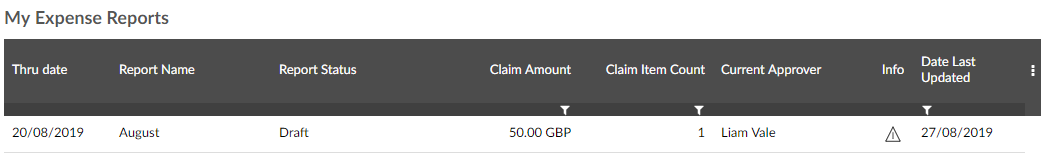 Deleting an Expense Report