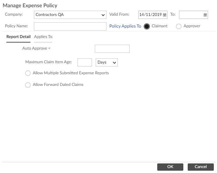 Creating an Expense Report Policy for Claimants